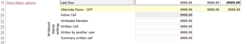 Format grids in Anaplan XL Reporting | Anapedia