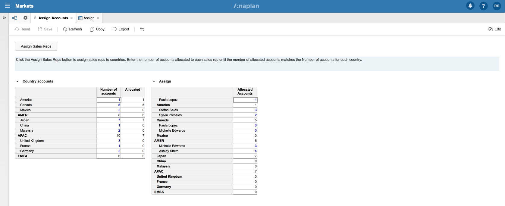 Set Up an Assign or Assign Only Action - Anaplan Technical Documentation