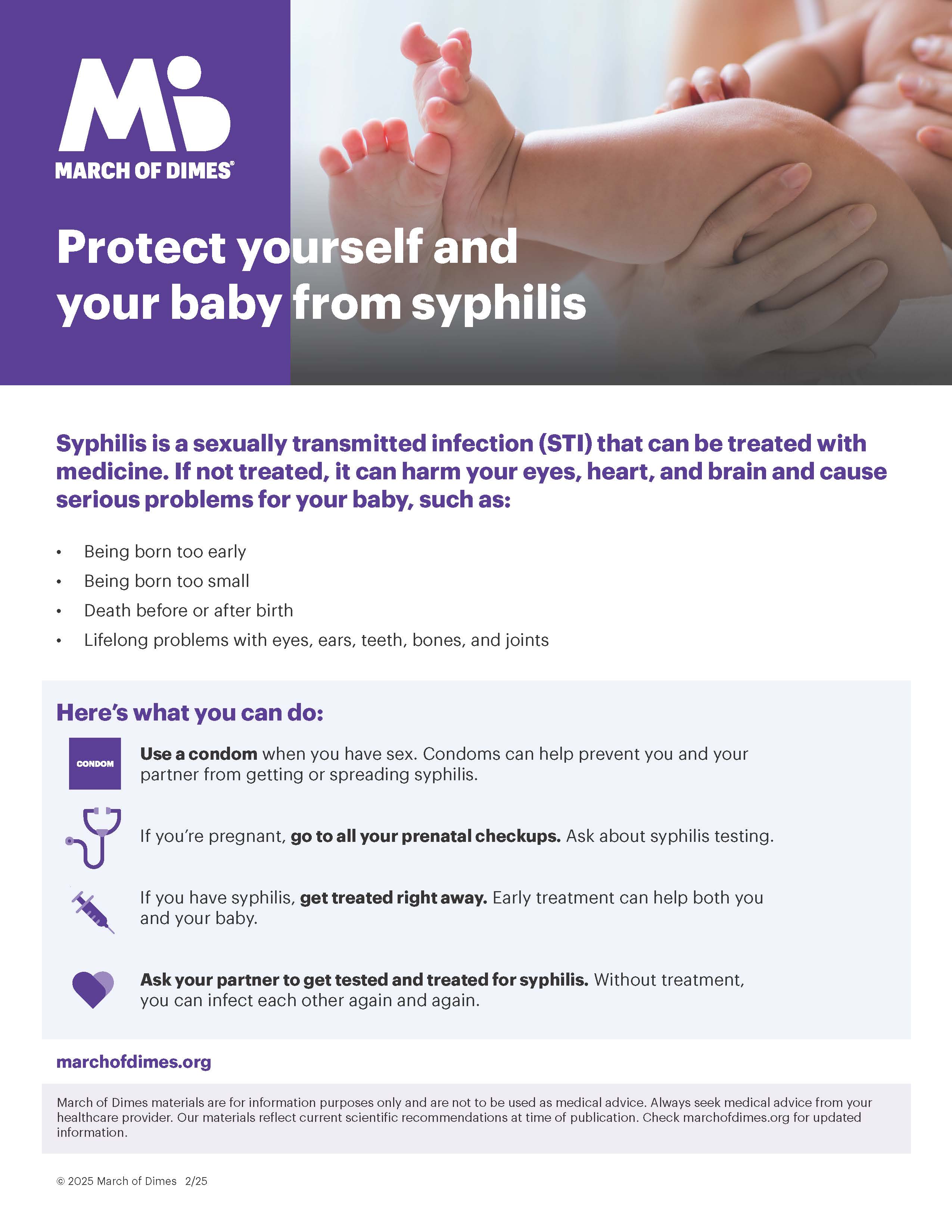Protect your baby from syphilis (infographic) | March of Dimes