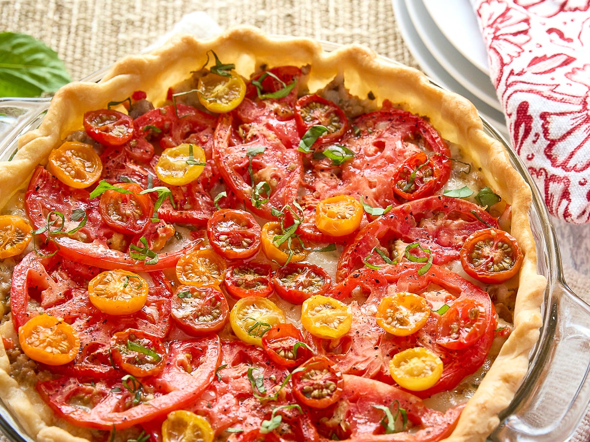Italian Tomato Pie with Toscano Ground Sausage | Carando