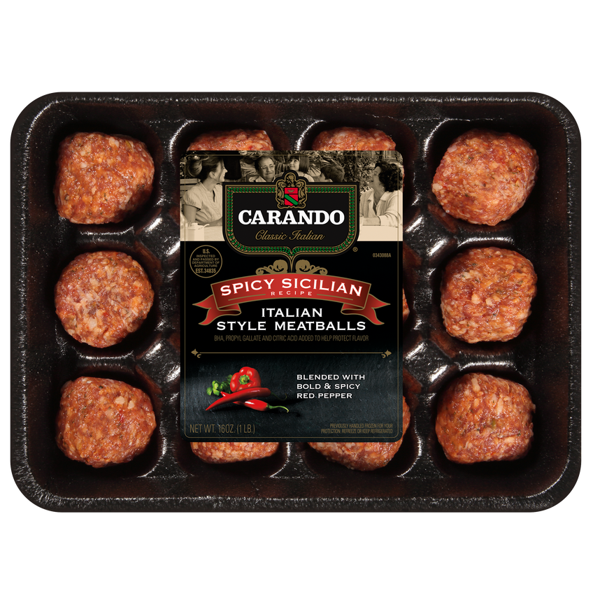 White Pizza with Spicy Sicilian Meatballs | Carando