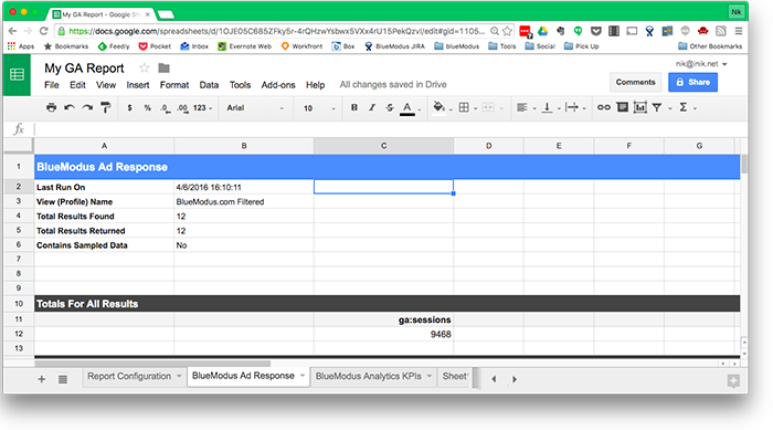 How to Create GA Spreadsheet Reports
