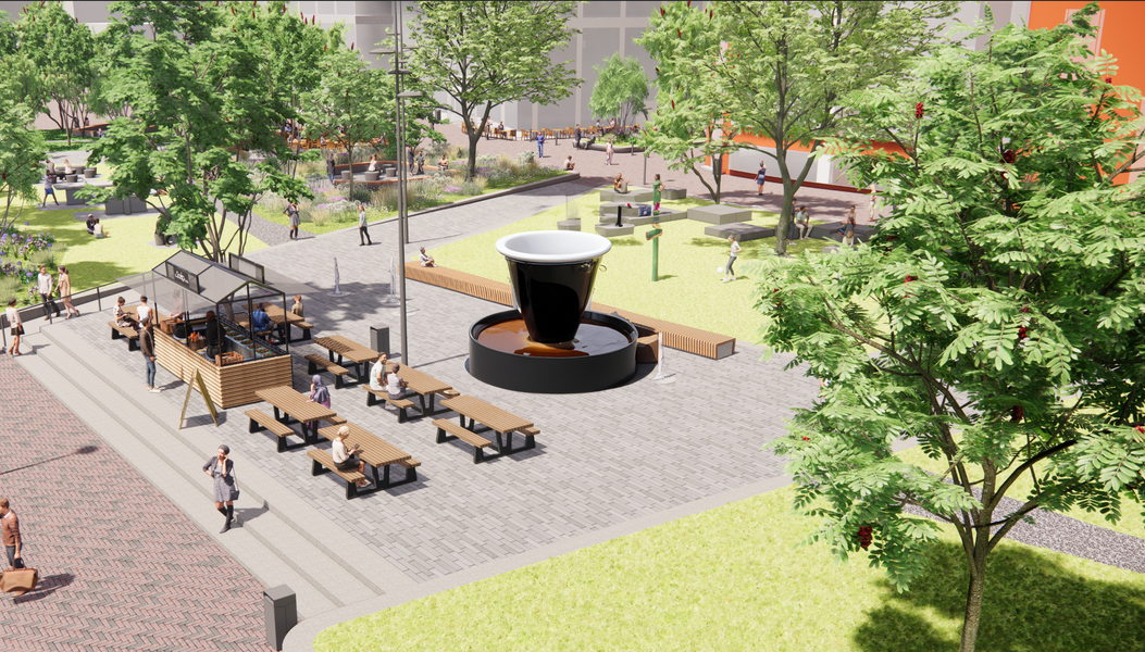 World's first coffee fountain at VU campus - Vrije Universiteit Amsterdam