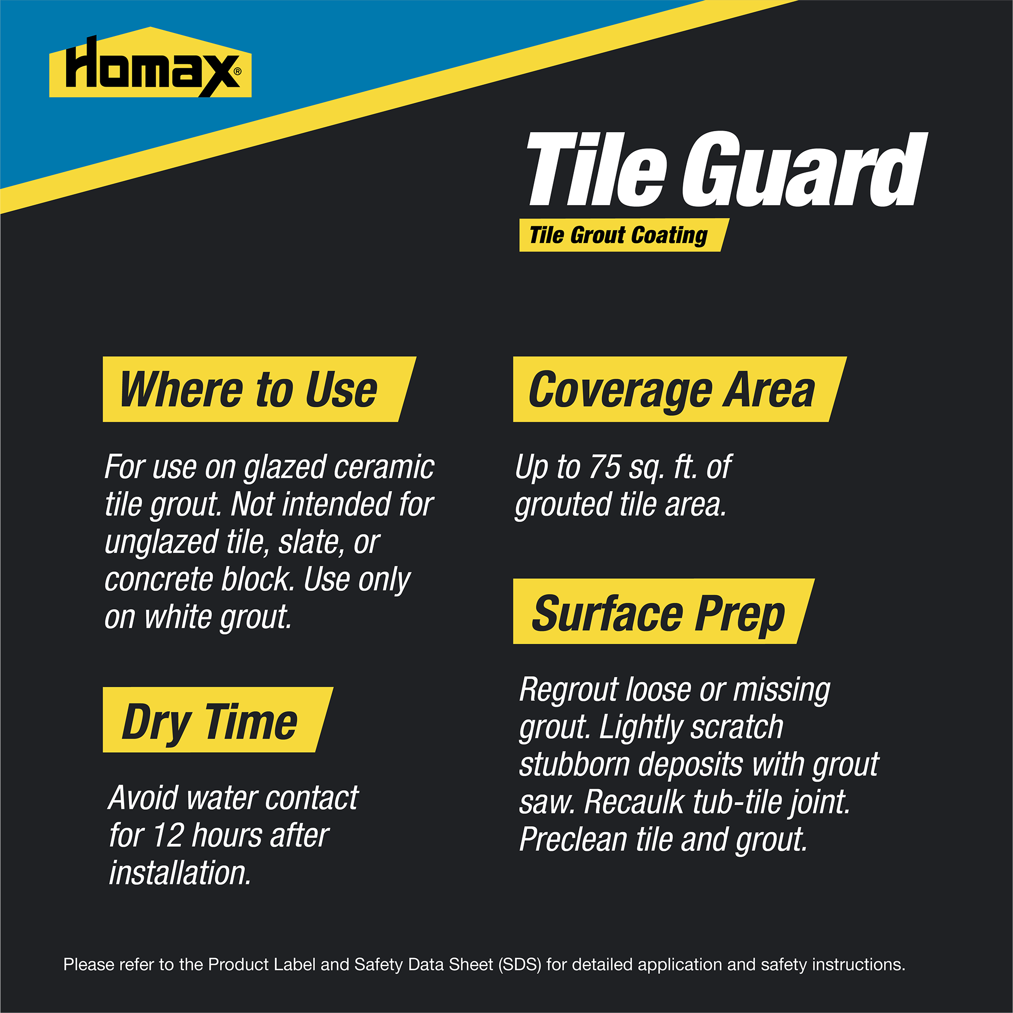 HOMAX TILE GUARD Silicone Grout Sealer