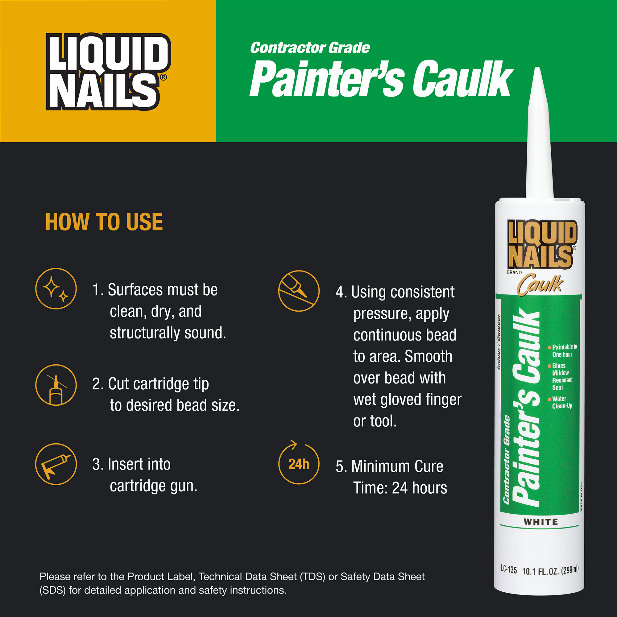 LIQUID NAILS Painter's Caulk Interior & Exterior