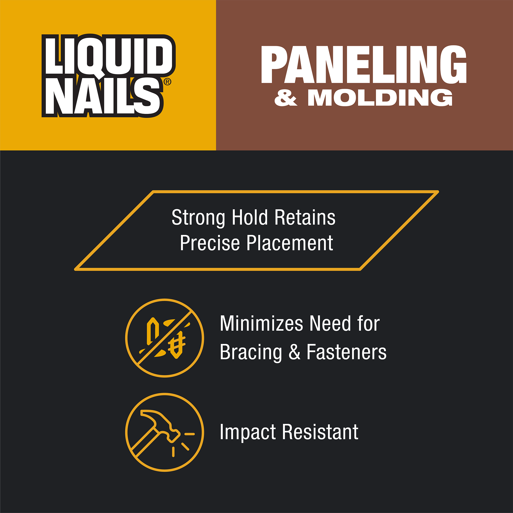 LIQUID NAILS Paneling & Molding Interior Construction Adhesive (Low-VOC)