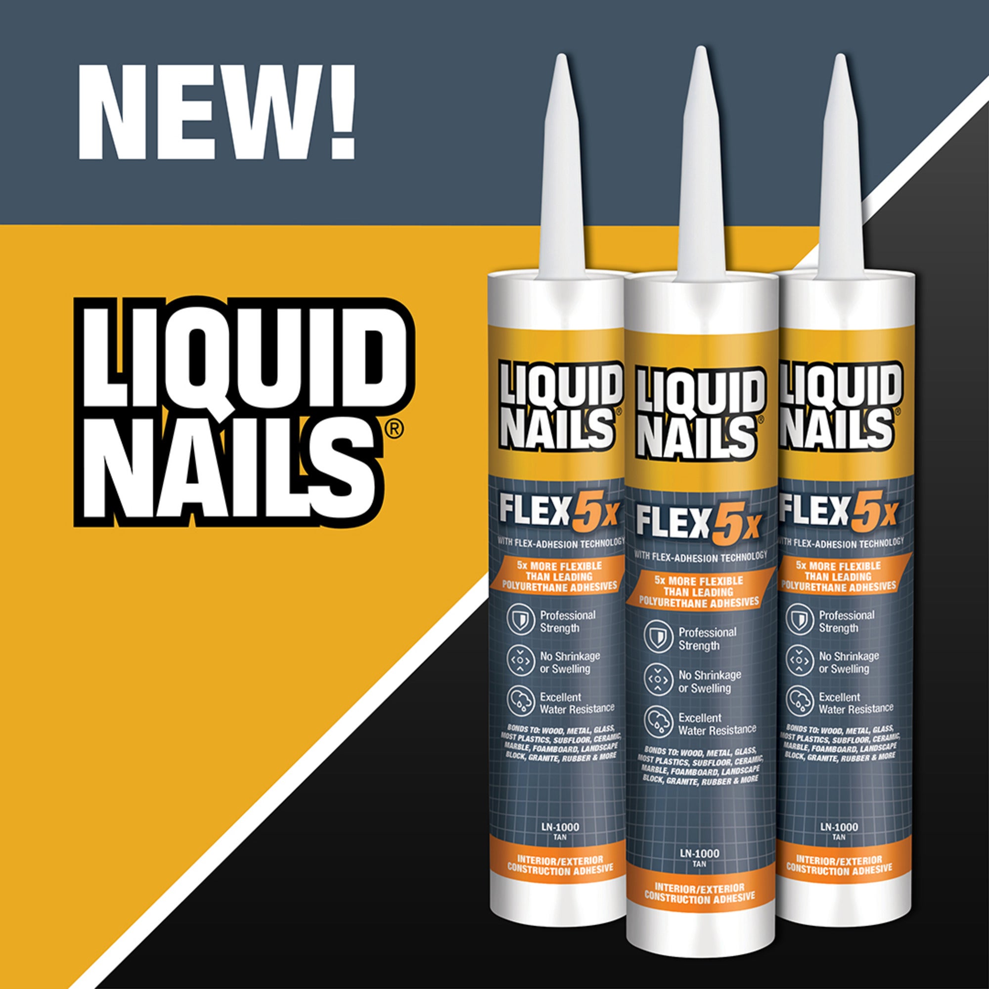 LIQUID NAILS Flex 5x Interior & Exterior Construction Adhesive