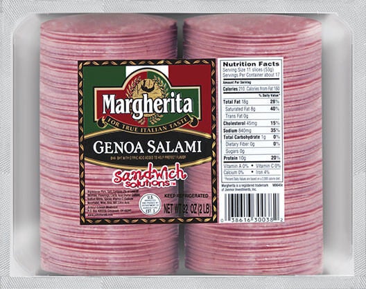 Genoa Salami 32 Oz. Package | Margherita Meats