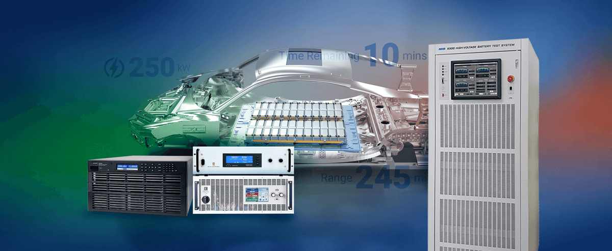 Power Supplies and Loads for the EV and EVSE Battery Test Lab