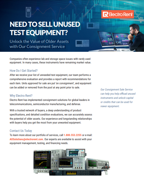 Product Datasheets Resources | Electro Rent - New & Used Test Equipment ...