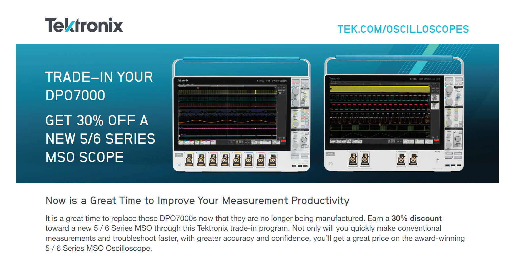 TRADE-IN YOUR DPO7000 GET 30% OFF A NEW 5/6 SERIES MSO SCOPE | Electro ...