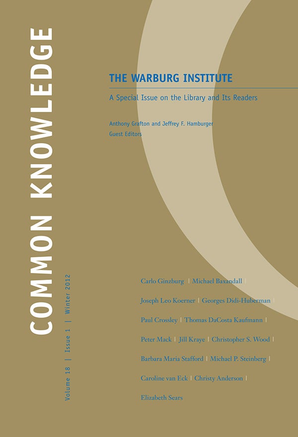 The Warburg Institute: A Special Issue on The Library and Its Readers