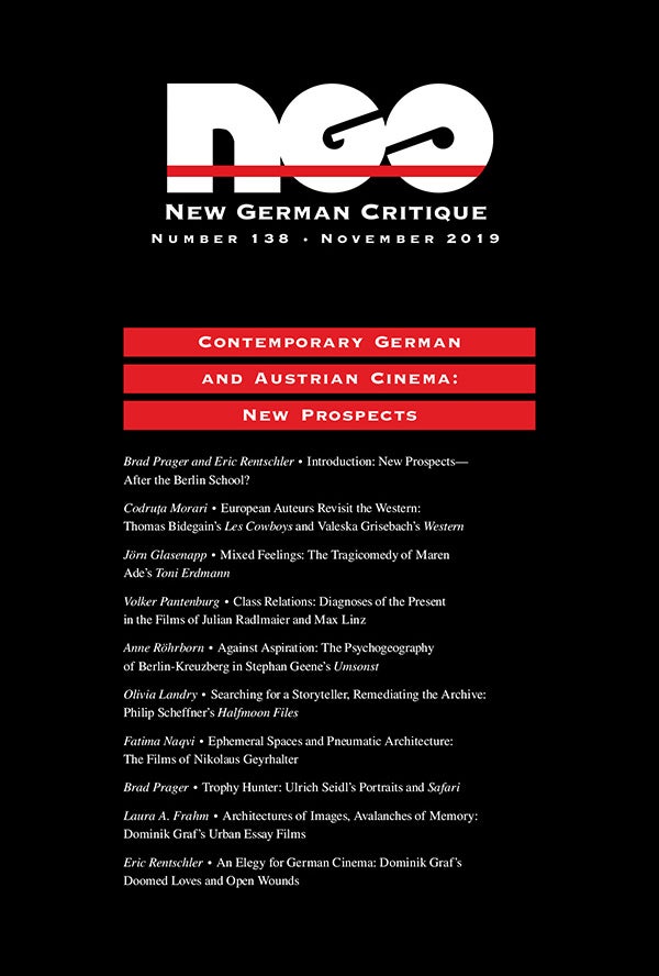 Contemporary German and Austrian Cinema: New Prospects